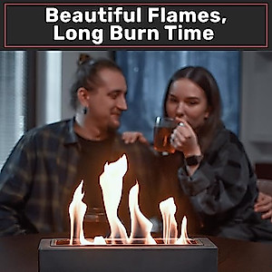 Bio Ethanol Fireplace Fuel 3 x 1 Liter - Bioethanol Fuel Tabletop Fire Pit, Bio Ethanol Fuel for Table Top Fire Pit & Ethanol Fireplaces - Made in USA