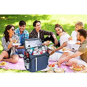 FORICH Backpack Cooler Leakproof Insulated Waterproof Backpack Cooler Bag, Lightweight Soft Beach Cooler Backpack for Men Women to Work Lunch Picnics Camping Hiking, 30 Cans