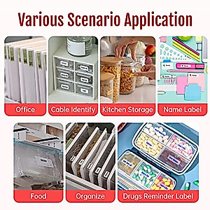 Label Makers Machine with Tape Built-in Cutter Portable Bluetooth Handheld Sticker Printer for Home Office Organization iOS Android Multiple Templates Fonts Icon Mini Inkless Labeler USB Rechargeable