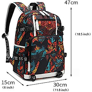 Ansigeren Dazzling Gold 30 Basketball Player Star SC Creative Backpacks Sports Fan Bookbag Travel Student Backpack For Men Women (8)