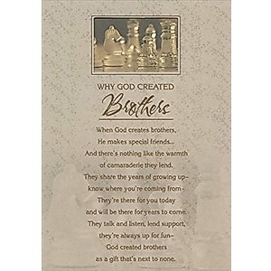 Designer Greetings Why God Created Brothers Religious Birthday Card for Brother