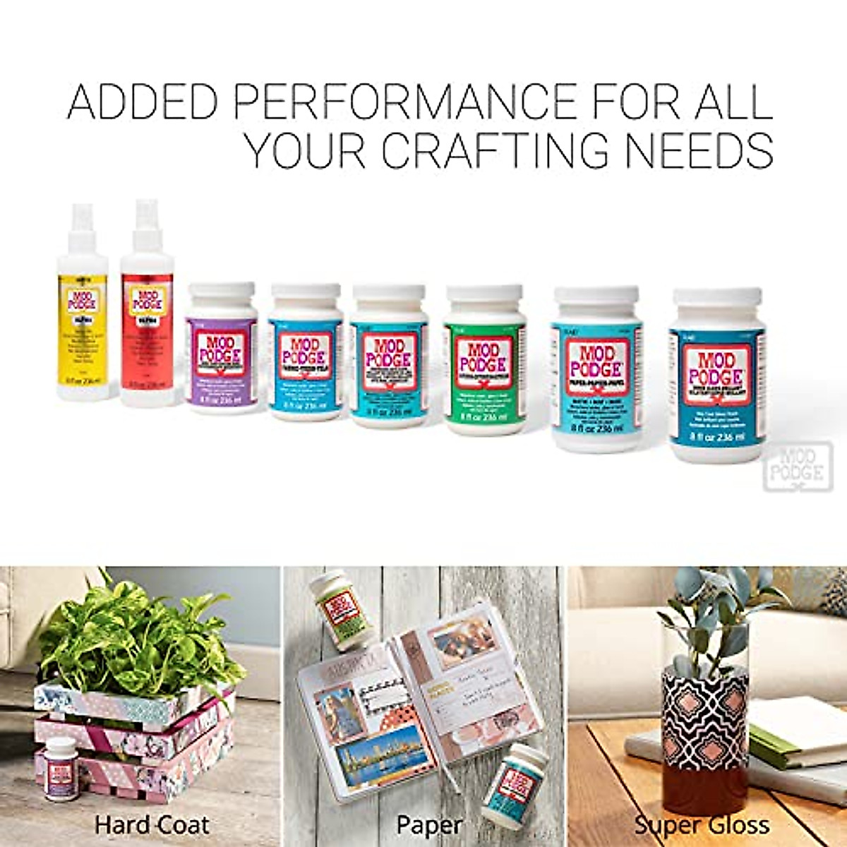 Mod Podge Super Thick Gloss (8-Ounce), CS11297 & CS11301 Waterbase Sealer, Glue and Finish, 8 Oz, Matte