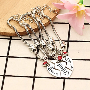KENYG Mothers Day Christmas 3PCS Set Big Sis Mom Lil Sis Silver Bracelets Bangles For Mother Daughter
