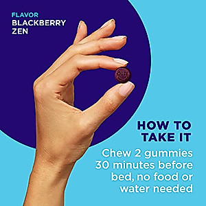 OLLY Extra Strength Sleep Gummy, Occasional Sleep Support, 5 mg Melatonin, L-Theanine, Chamomile, Lemon Balm, Sleep Aid, Blackberry - 60 Count