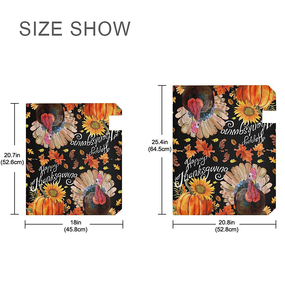 Wamika Thanksgiving Day Sunflower Turkey Pumpkin Mailbox Cover Magnetic Standard Size,Autumn Give Thanks Letter Post Box Cover Wrap Decoration Welcome Home Garden Outdoor 21" Lx 18" W