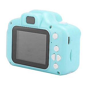 PUSOKEI Mini Children Digital Camera with Eye Protection 2.0 in IPS Screen,Portable Video Camera with Silicone Case, Toy Camera with Color Screen, Ideal Choice as a Birthday Gift. (Mint)