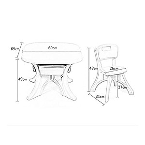 Walnut Children's Desks and Chairs Set Kindergarten Desks and Chairs Children's Eating, Drawing, Playing, Plastic Learning Tables, Toy