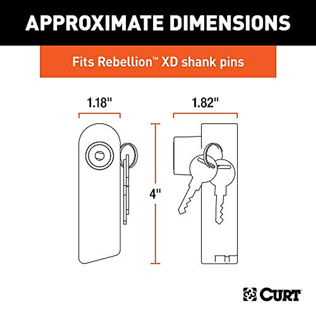 CURT 45938 Rebellion XD Tongue Lock