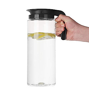 Komax Plastic Pitcher with Lid | 2.1-quart / 67.2-oz Tritan BPA-Free Plastic Water Pitchers | Hot & Cold Drink Pitcher | Spill-Proof Gravity Pouring Mechanism