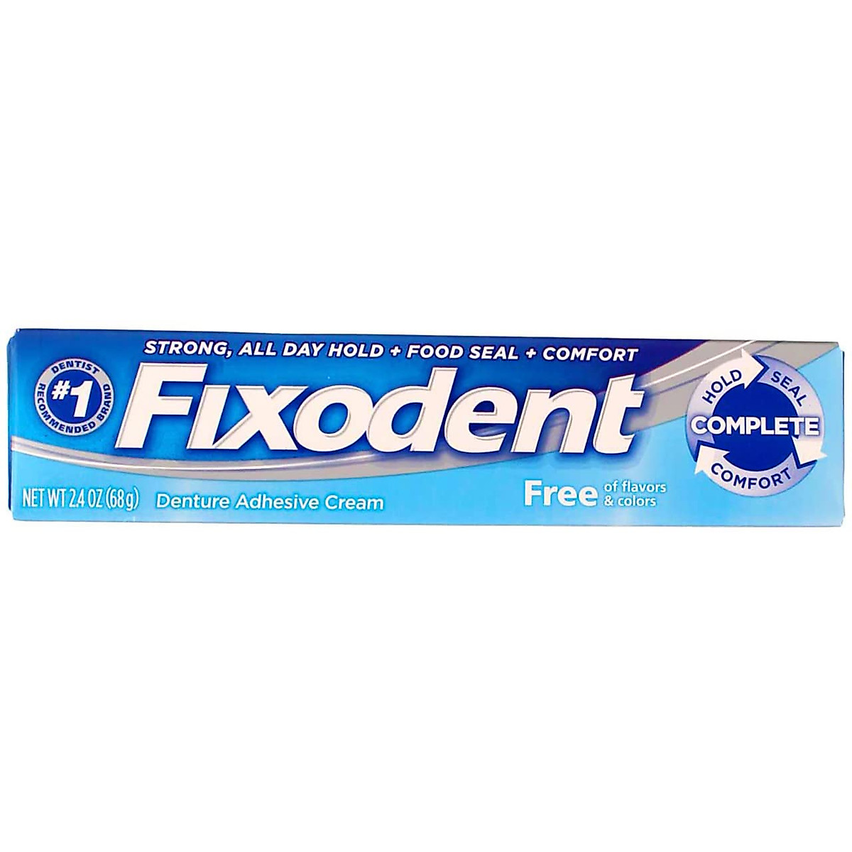 Fixodent Free Denture Adhesive Cream 2.40 oz (Pack of 12)
