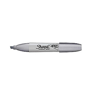 SHARPIE Tank Permanent Marker, Chisel Tip, Metallic Silv (2089638)