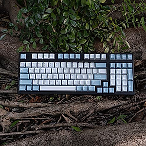 mintcaps Dreams Blue White Keycaps Set 121 Keys Cherry Profile Doubleshot Custom Keycaps for Cherry MX Gateron Kailh Switches Mechanical Keyboards