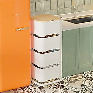 JYDQM Kitchen Cart Furniture Storage Rack Living Room Side Table Storage Rack Trolley (Color : D, Size : 73cm*29cm)