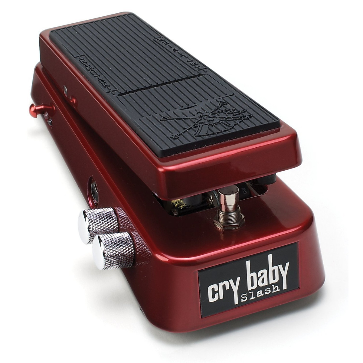 DUNLOP SW95 Cry Baby Slash Signature Wah Wah Guitar Effects Pedal Bundle With DUNLOP Sample Pick Pack, Dunlop DEN1046 Electric Nickel Medium Guitar Strings 10-46 and 2 Patch Cables (6")