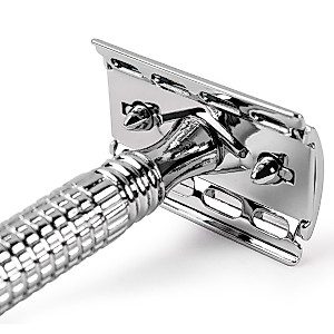 Qshave - Men or Women Short Handle Classic Double Edge Lighter Travel Safety Shaving Razor, 1 Pc