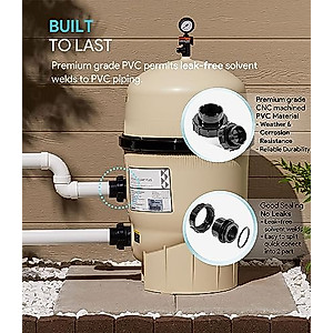 2 Pack 270100 Black Pool Valve Adaptor Replacement Kit for Quad D.E. Filter, FNS Plus Filter, Clean & Clear Plus Filter, Pool/Spa Cartridge Filter