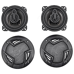 Pair Rockville RV4.3A 4" 3-Way Car Speakers 500 Watts / 70w RMS CEA Rated Total