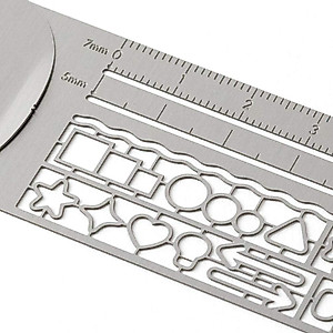 Midori 42229006 Ruler, Clip Ruler, Silver