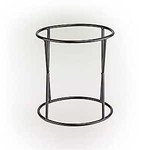 Alpine Corporation SLL1770HH Gazing Globe Metal Stand, 9" L x 9" W x 10" H, Black