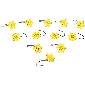 Amazon Basics Shower Curtain Hooks - Flower, Yellow
