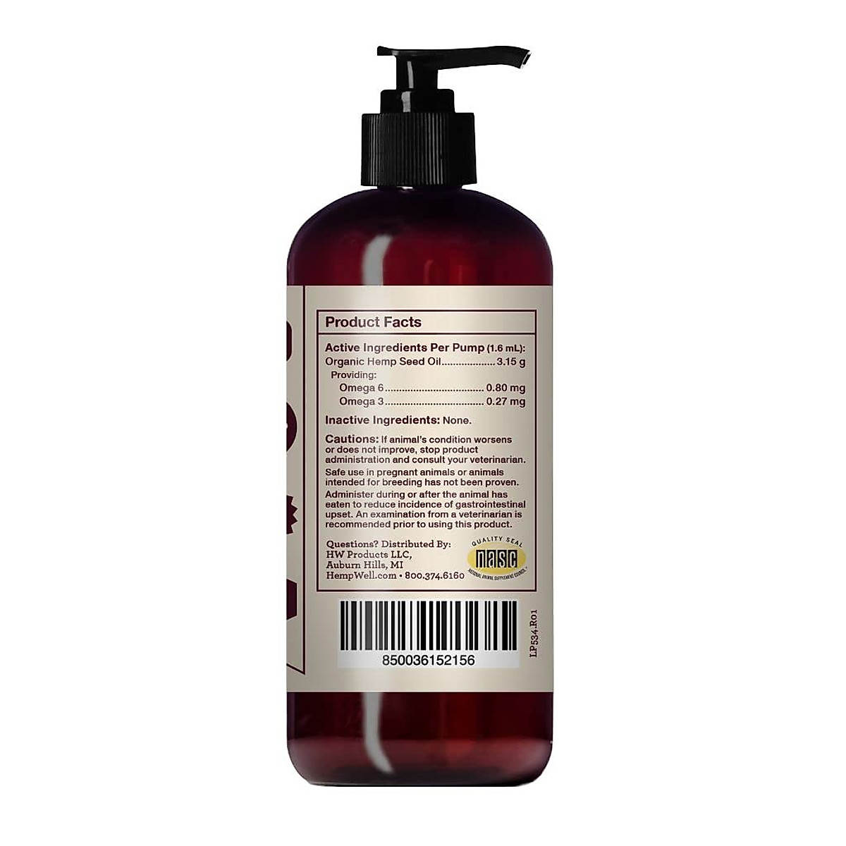 Hemp Well Thrive Pet Oil for Cats and Dogs, Everyday Supplement for Overall Health, Hip, Joint, and Heart Health, Organically Sourced - 8 Ounce