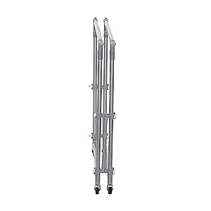 Household Essentials 3307-1 Folding Double Garment Rack with Wheels | Hang and Dry Clothes, Silver