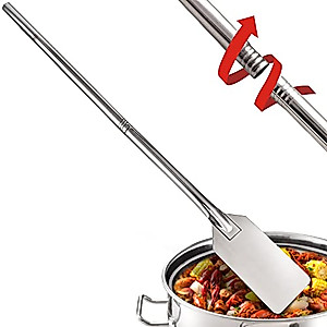 ARC WS121 48 Inch Stainless Steel Mixing Paddle with Threads Removable Handle Long Stir Paddle for Large Batch Cooking Crawfish Boil and Brewing Beer