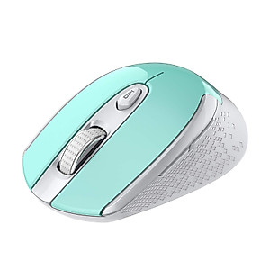 cimetech Wireless Computer Mouse, 2.4G Ergonomic Optical Mouse, 6 Buttons, Silent Mouse with USB Receiver and 3 Adjustable DPI Computer Mouse for Laptop, Desktop, Mac, PC - Blue