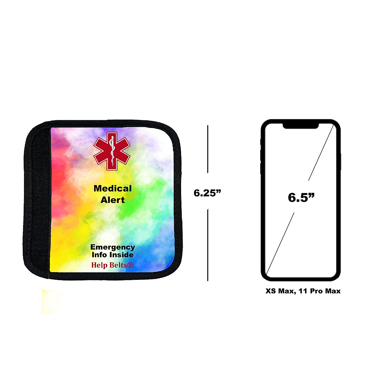 General Medical Alert Help Belt 6” Child Size Medical Alert Seat Belt Cover with Inside Pocket, Medical Form and Online Fillable Forms (Cloud)…