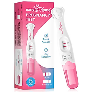 Easy@Home Digital Basal Thermometer with Blue Backlight LCD Display + Easy@Home Ovulation Test Strips, 25 Pack Fertility Tests + Easy@Home Pregnancy Test Sticks