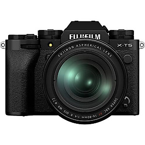 FUJIFILM X-T5 Mirrorless Camera with 16-80mm Lens (Black) Bundle with Advanced Accessories (8 Items) | USA Authorised with Fujifilm Warranty | Fuji xt5