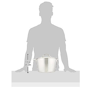 Viking Culinary 3-Ply Stainless Steel Stock Pot, 8 Quart, Includes Glass Lid, Dishwasher, Oven Safe, Works on All Cooktops including Induction