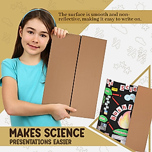 Black Tri-Fold Presentation Board 36" x 48" Corrugated Tabletop Display Exhibition Board Lightweight and Portable with Smooth Surface Great for School Projects and Business presentations - by Emraw