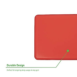 Mind Reader Anti Fatigue Comfort Floor Mat Kitchen Standing Mat Durable and Waterproof Perfect for Standup Desks, Kitchens, Garages, Relieves Foot, Knee, and Back Pain, 16.5" x 27", Red