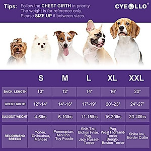 cyeollo 2 Pack Dog Sweater Jacket Flannel Dog Vest Buffalo Plaid Sweatshirt Cold Weather Coats Warm Dog Clothes Dog Sweaters for Small Dogs Apparel