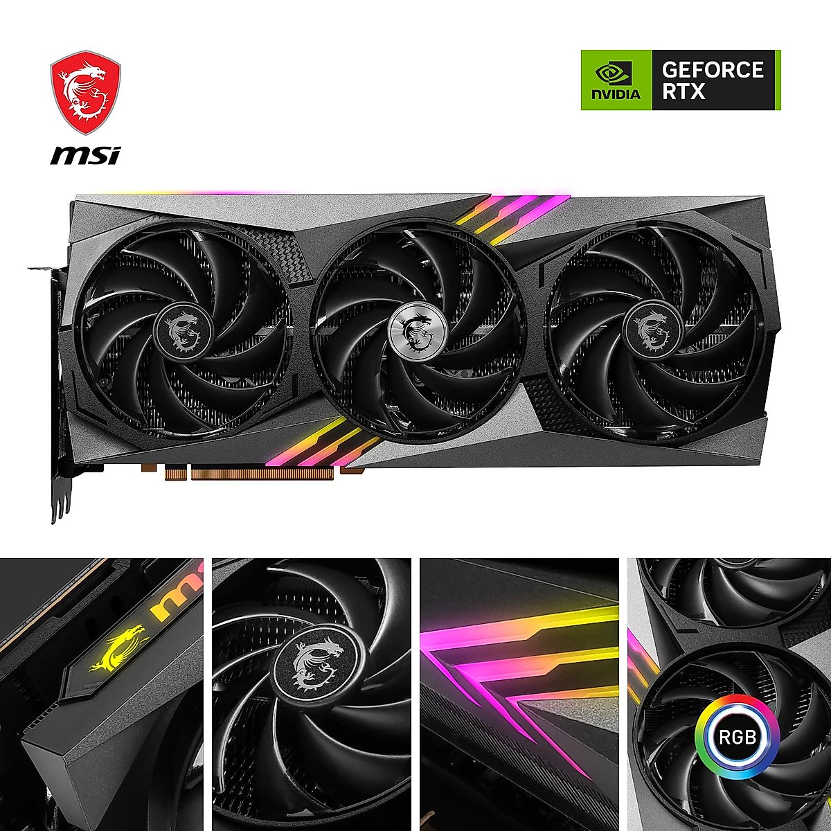 MSI GeForce RTX 4090 Gaming X Trio 24G Gaming Graphics Card - 24GB GDDR6X, 2595 MHz, PCI Express Gen 4, 384-bit, 3X DP v 1.4a, HDMI 2.1a (Supports 4K & 8K HDR)