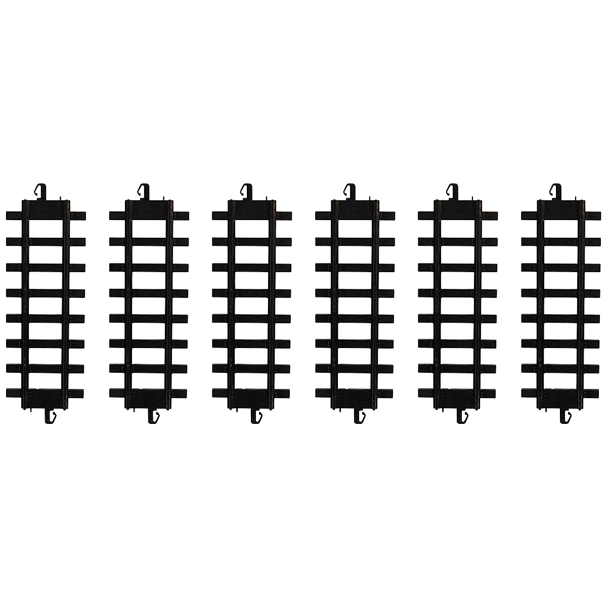 Club Pack of 12 Black Replacement Train Set Track Pieces 10"