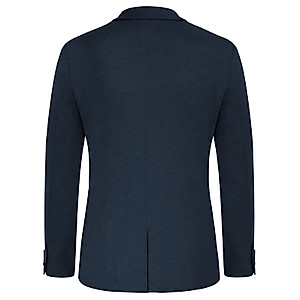 PJ PAUL JONES Blazer for Men Mens Lightweight Suit Jacket Notch Lapel Regular Fit Stretch Knit Sport Coats Navy Blue XL