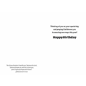DaySpring - God’s Plan is Good – Birthday – 4 Design Assortment with Scripture – 12 Happy Birthday Cards & Envelopes (J9174)