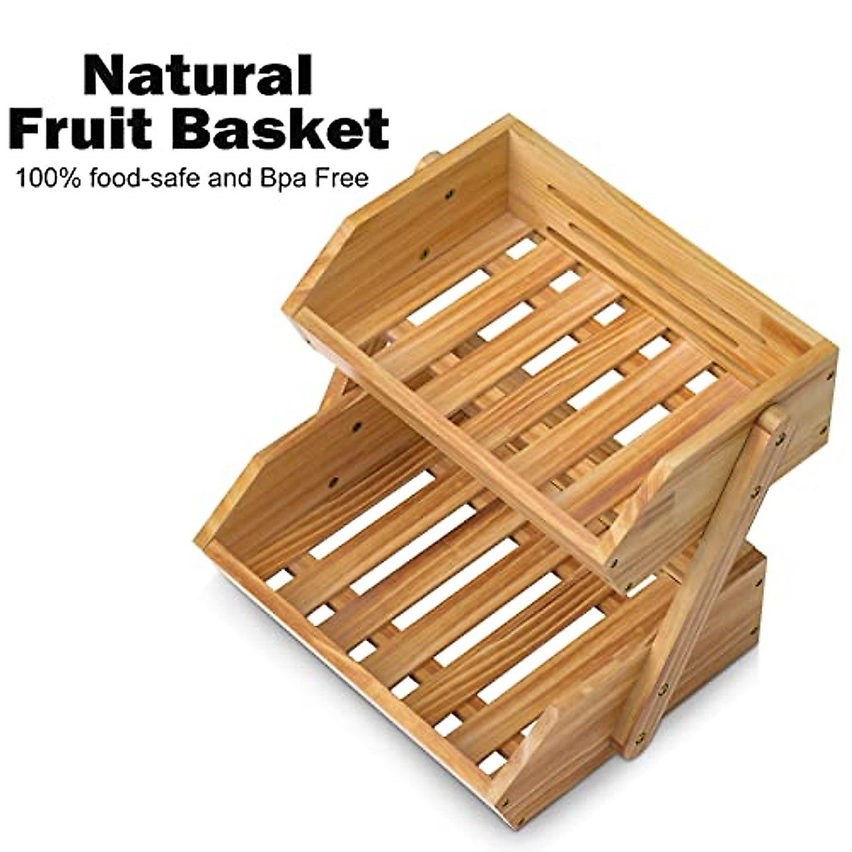 CALM COZY Fruit Vegetable Basket (Burnwood)