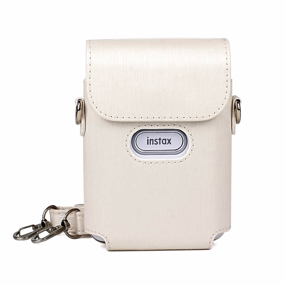 Fujifilm Instax Mini Link 2 Smartphone Printer Clay White, Fuji Instax Mini Film 40 Sheets, Protective Case, Instant Printer Bundle