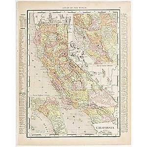 California with insets of Southern & Central Regions (1912)