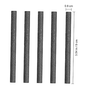 COSMEVIVI 10pcs Electrode Bar Black Carbon Rod Graphite Rods Graphite Electrode Cylinder Rod Tube Cylinder Electrode Tube Bars Graphite Rod Black for Metallurgy Carbon Rods Electrode Arc Rod
