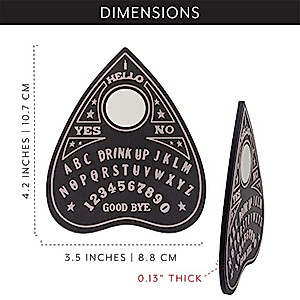Darware Planchette Ouija Board Coasters (4-Pack); Silicone Beverage Drink Coasters Horror-Themed