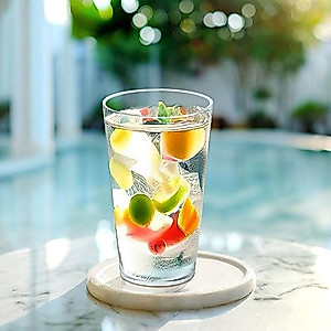 Amazing Abby - Cafely - 24-Ounce Plastic Tumblers (Set of 8), Plastic Drinking Glasses, Restaurant-Style Tumblers, Commercial-Grade Cups, Stackable, BPA-Free, Shatter-Proof, Dishwasher-Safe, Clear