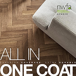 Natura Onecoat 2 Component Wood Stain Oil, 360 mL (12.17 fl oz), Clear, Easy to Apply, Very Low Odor, Linseed Oil, Interior Furniture & Flooring, Dries Fast, VOC/Solvent Free, Durable Hardwax Oil