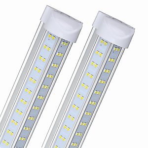 FTUBET T8 LED Light Tube, 4FT 60W, 6500Lm, 6500K Cool White Clear Cover, 4FT Tube Light,Linkable Integrated Fixture,T8 LED Shop Light for Garage,Warehouse,25PCS