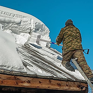 Snow Shovel for driveway-55 inch Aluminum Stainless Steel Lightweight Portable Sports Utility Forklift Trunk Camping Garden Beach Cleaning House Large Emergency