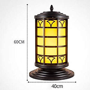 ZCMEB Led Outdoor Waterproof Courtyard Lamp Home Wall Lamp Post Head Lamp European Style Courtyard Garden Villa Gate Post Lamp