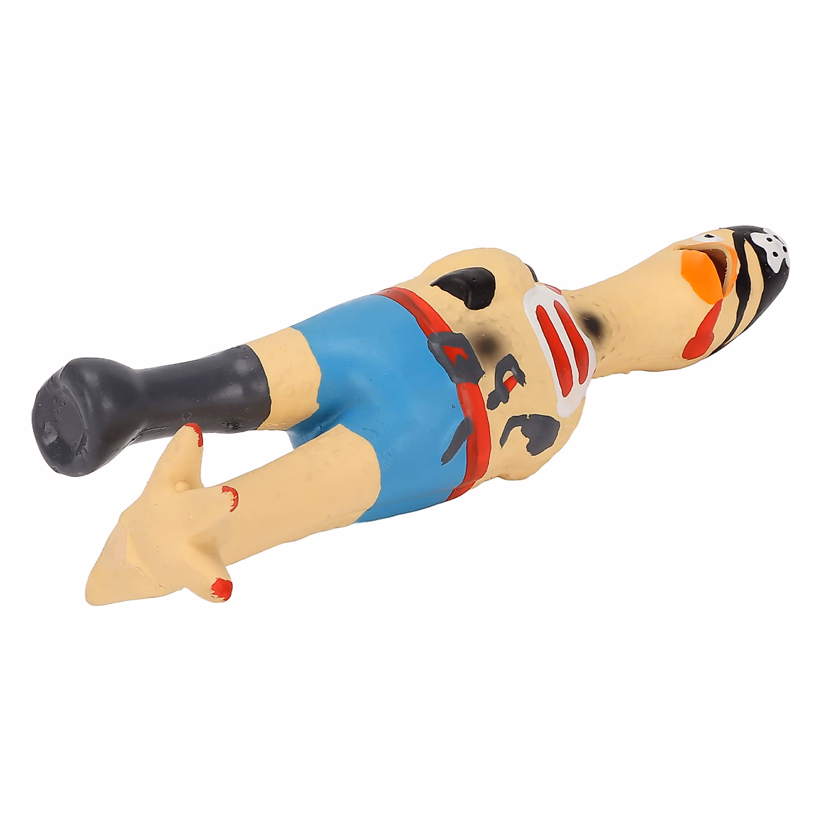 Zerodis Squeaky Chicken Dog Toys, Yellow Rubber Squaking Chicken Toy Novelty Rubber Chicken Teeth Grinding Interactive Squeaky Dog Toy for Dogs (Pirate Chicken)